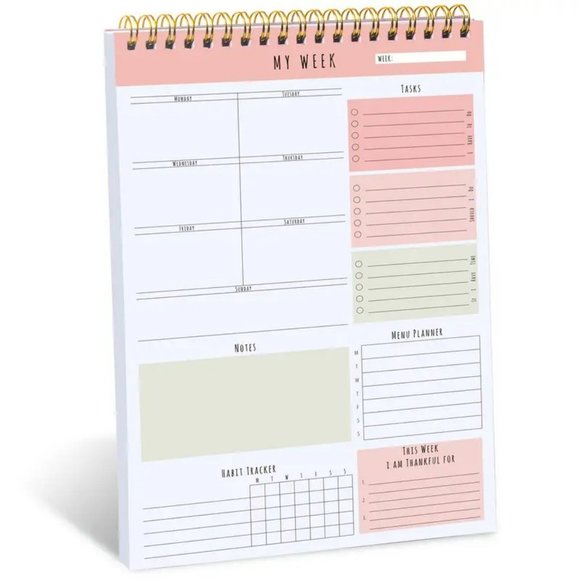 Office | Weekly Planner Undated Todo Task Checklist Meal Plan Habit ...